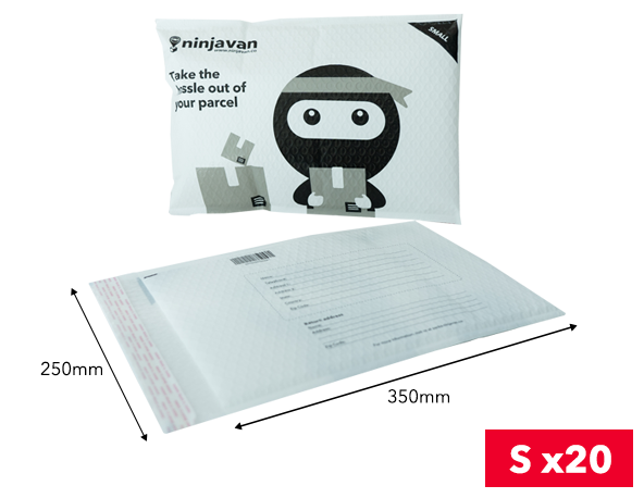 Ninja Packs S Padded (bundle of 20) | Postage-paid Padded Polymailer ...
